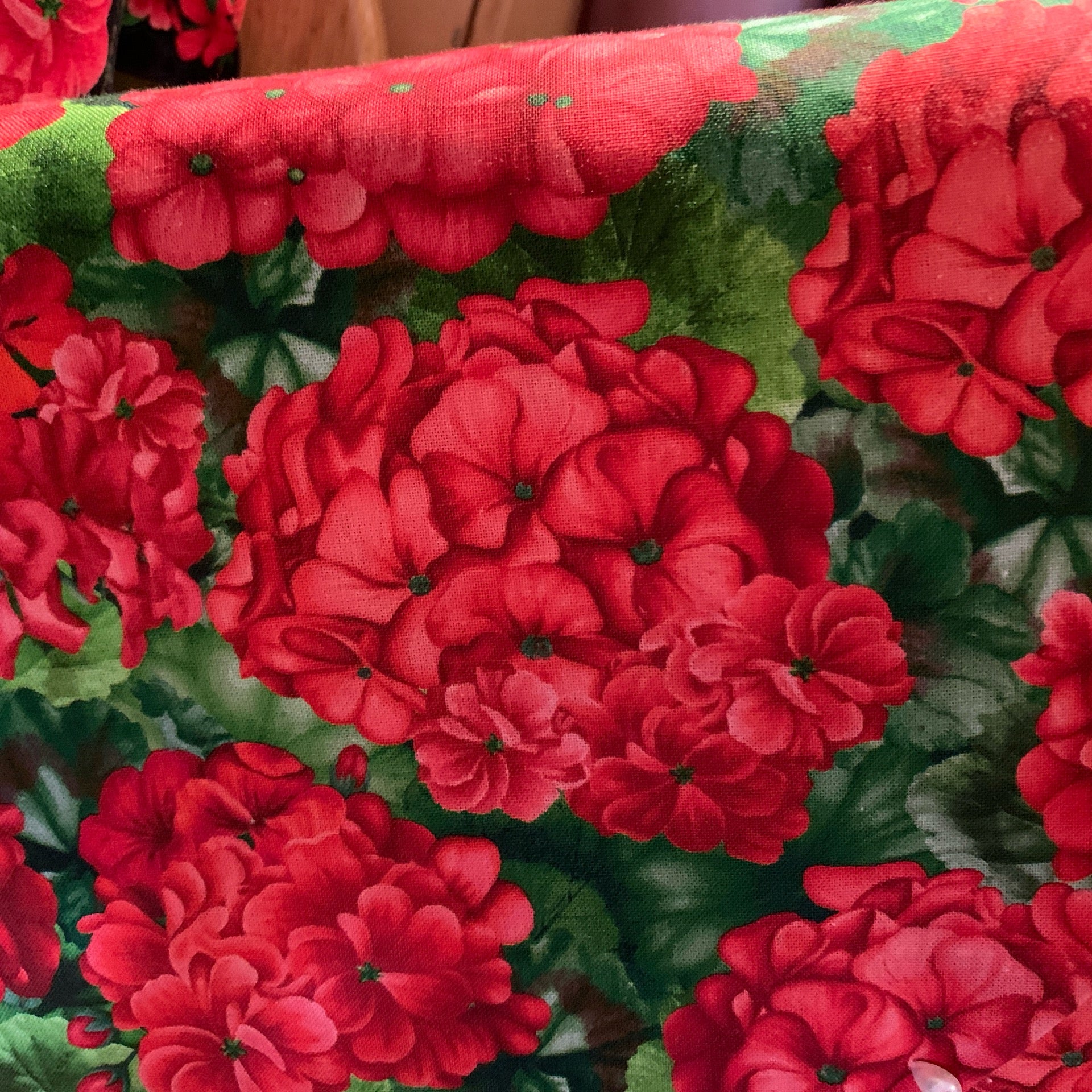 Scarlett Beauty by Timeless Treasures Large Red Geranium Flowers with ...