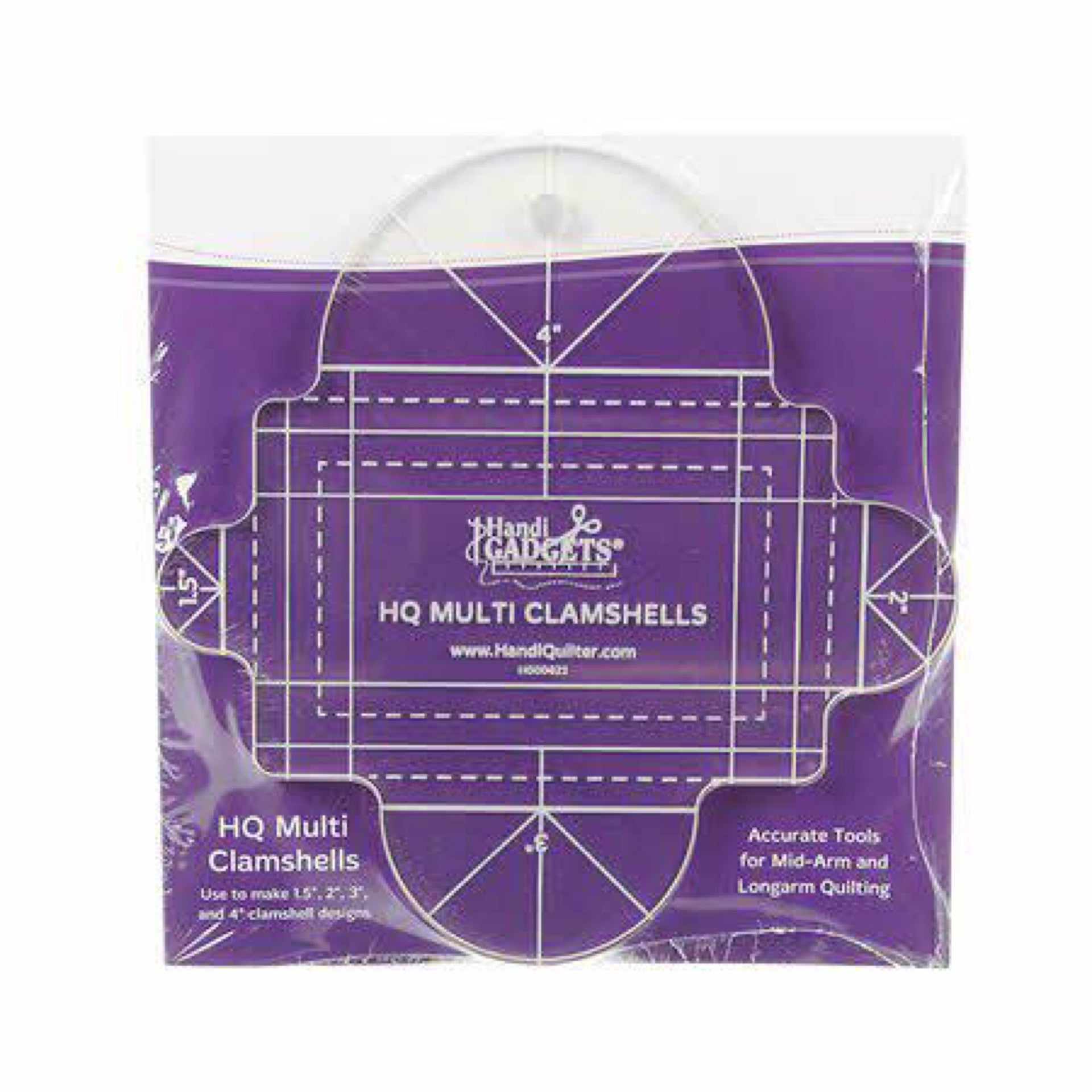 Handi Quilter Multi Clamshell Quilt Template Ruler | The Mouse & The ...