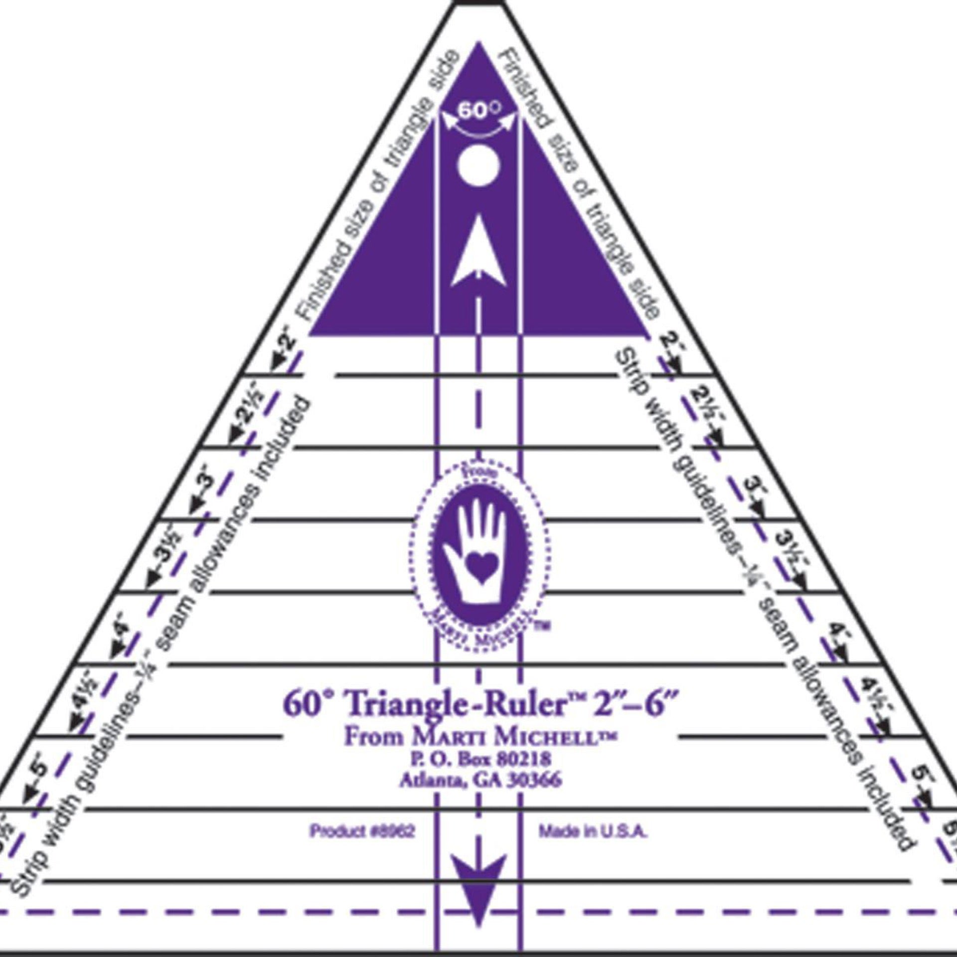 Marti Michell 60 Degree Triangle Ruler Inch 6-Inch | The Mouse & The ...